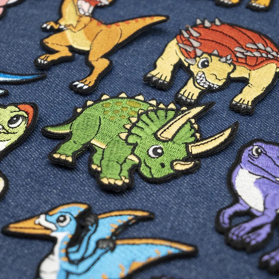 Dinosaur Jurassic Embroidered Iron-On Patch — Patches "R" Us