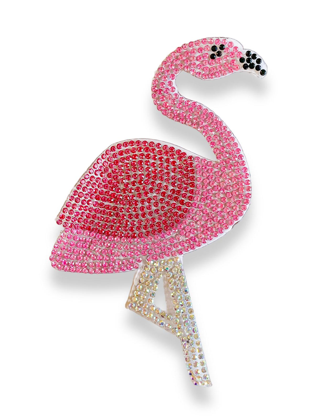 Flamingo Rhinestone Iron-On Patches — Patches "R" Us