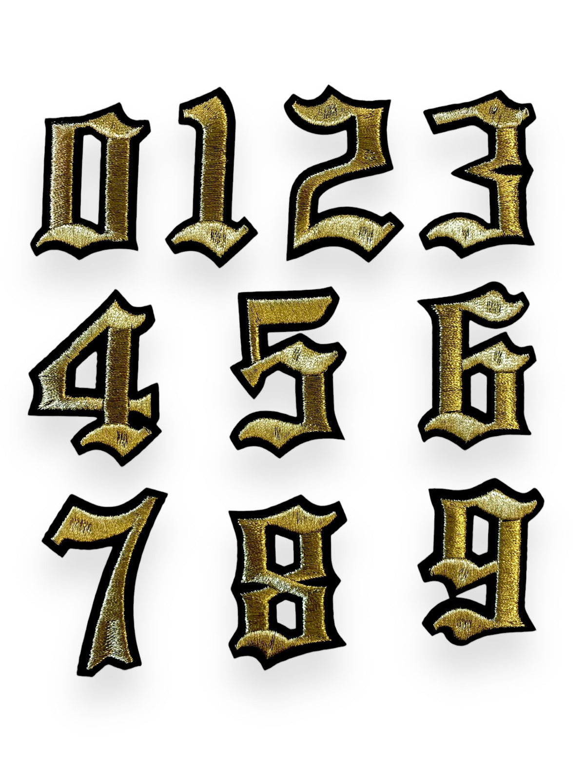 Old English Lettering Numbers