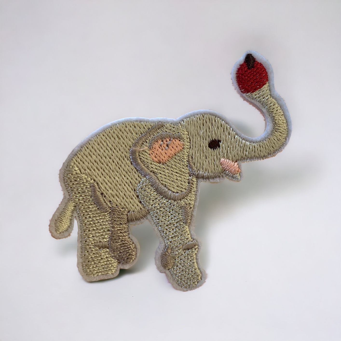 Elephant Eating Apple Embroidered Patch — Patches "R" Us
