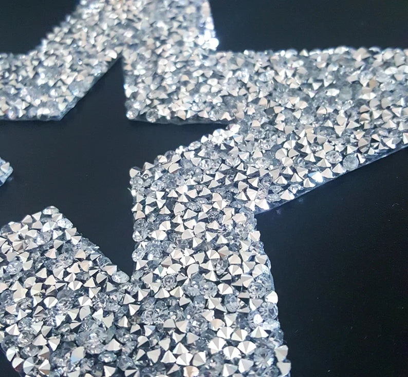 Rhinestone Star Patch: 20cm Sparkling Elegance — Patches "R" Us