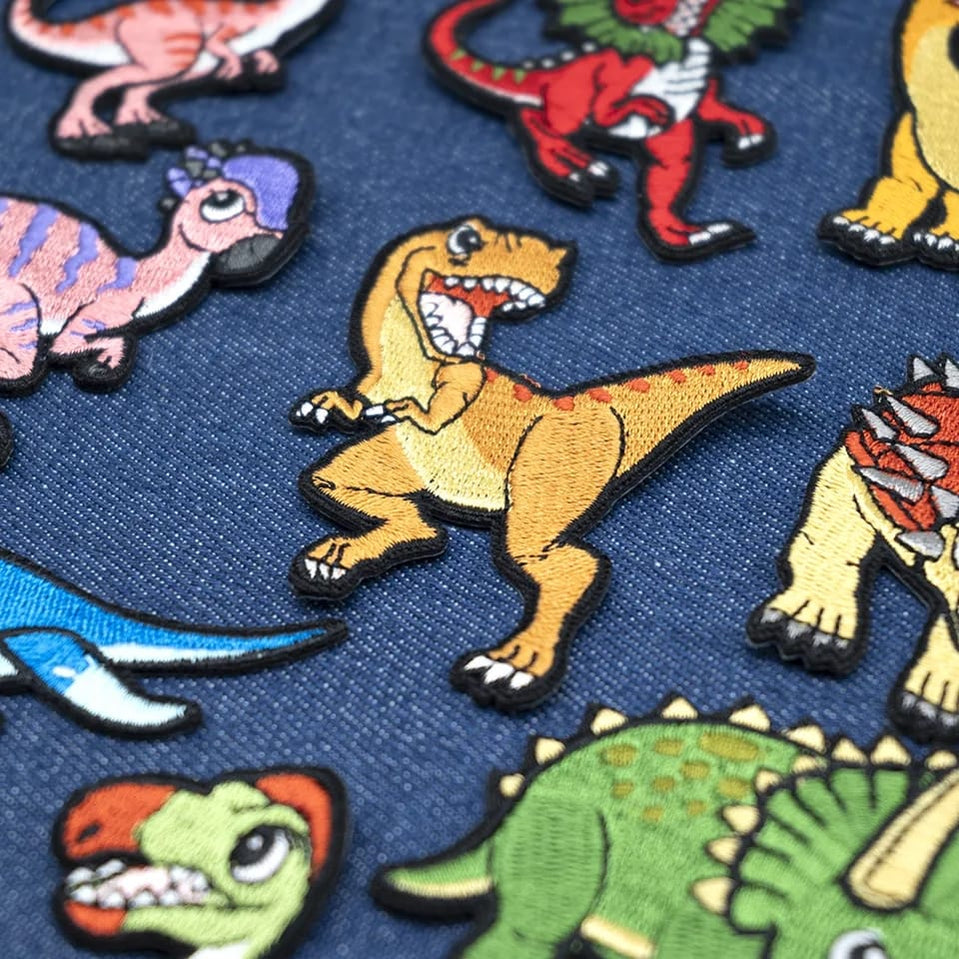 Dinosaur Jurassic Embroidered Iron-On Patch — Patches "R" Us