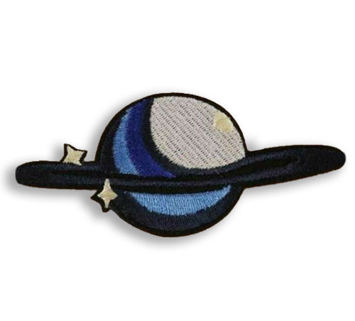 Blue Planet Embroidered Iron-On Patch — Patches "R" Us