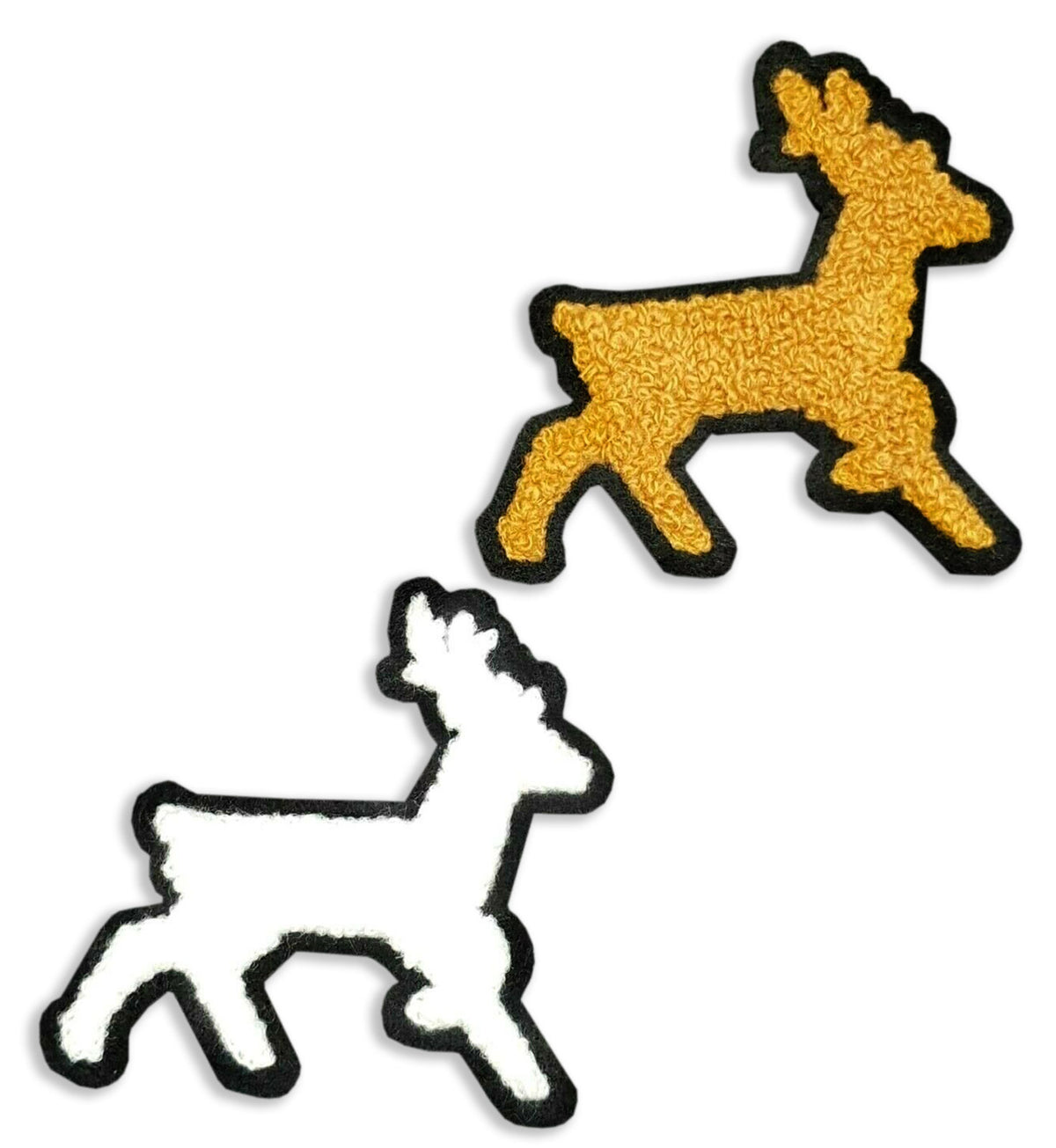 Christmas Reindeer Chenille 7.4cm Iron-On Patch — Patches "R" Us