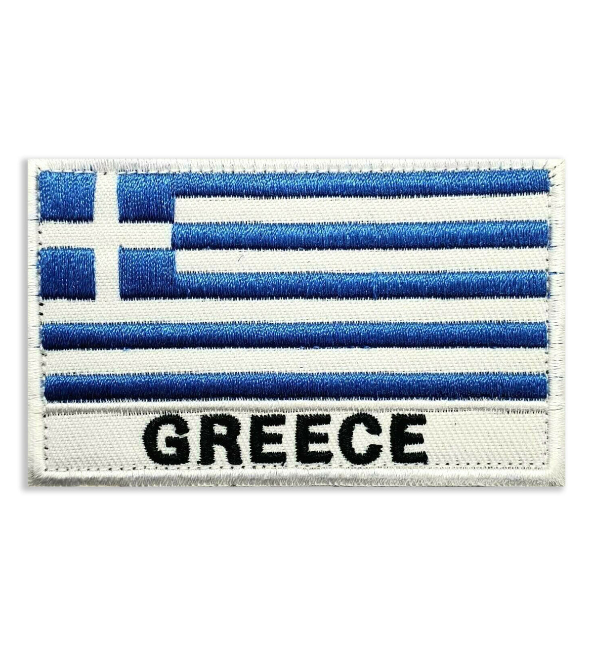 Greece Flag Football 8cm Embroidered Patch — Patches "R" Us