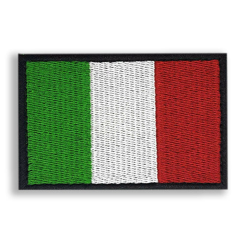 Italy Flag Football 8cm Embroidered Patch — Patches "R" Us