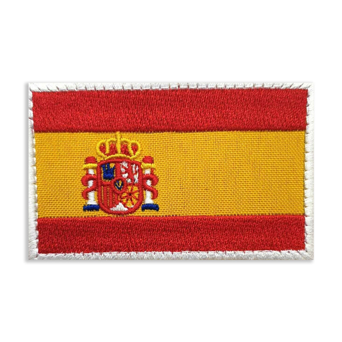 Spain Flag Football 8cm Embroidered Patch — Patches "R" Us