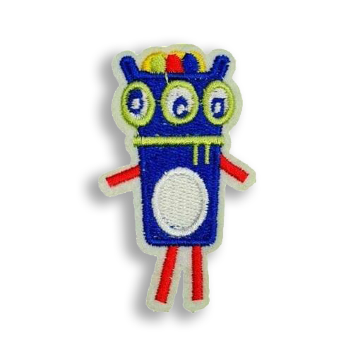 Space Alien Embroidered Iron-On Patch: Cosmic Fun — Patches "R" Us