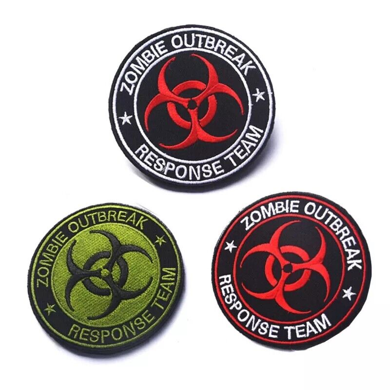 Zombie Outbreak 8cm Halloween Sew On Patches — Patches "R" Us
